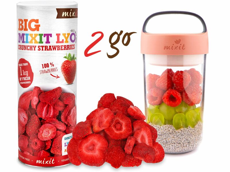 Set - Große Knusperfrüchte Erdbeere + Mixit 2go | Mixit.de