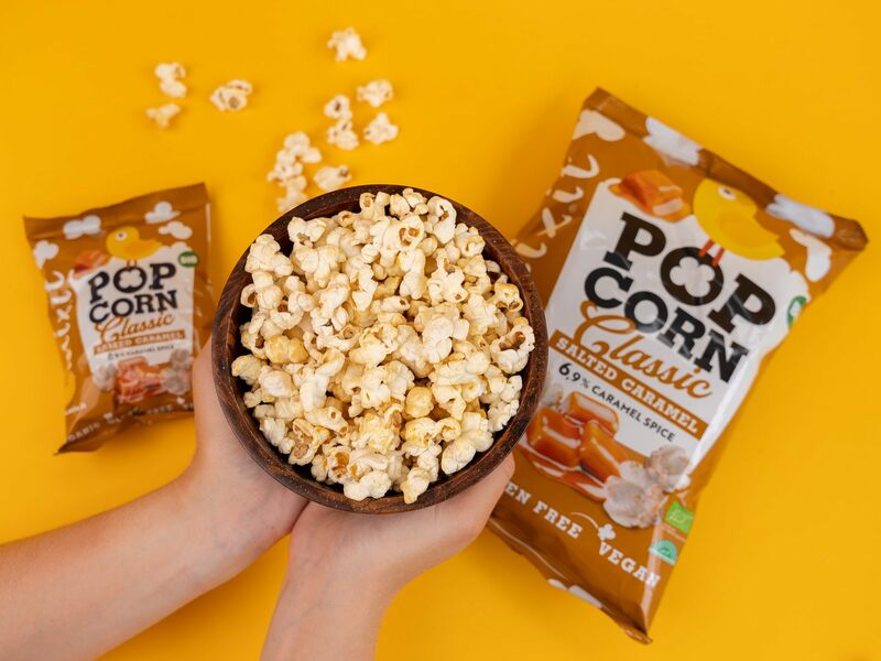 Duży BIO popcorn - Słony karmel (75 g) | Mixit.pl