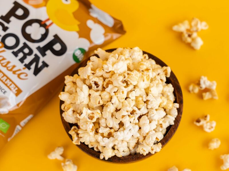Duży BIO popcorn - Słony karmel (75 g) | Mixit.pl